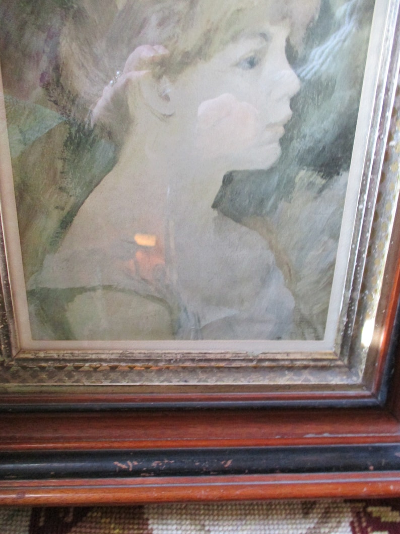 Antique Shadow Frame With Portrait of Woman, 1800's Frame ...