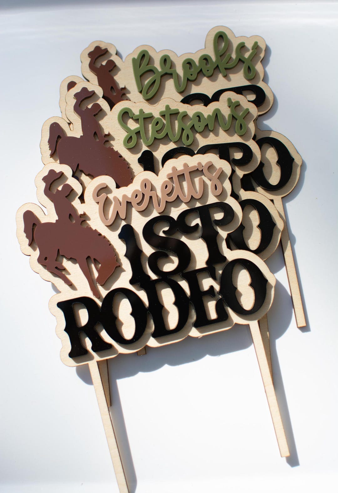 Personalized First Rodeo Themed Cake Topper for First Birthday Cowboy ...