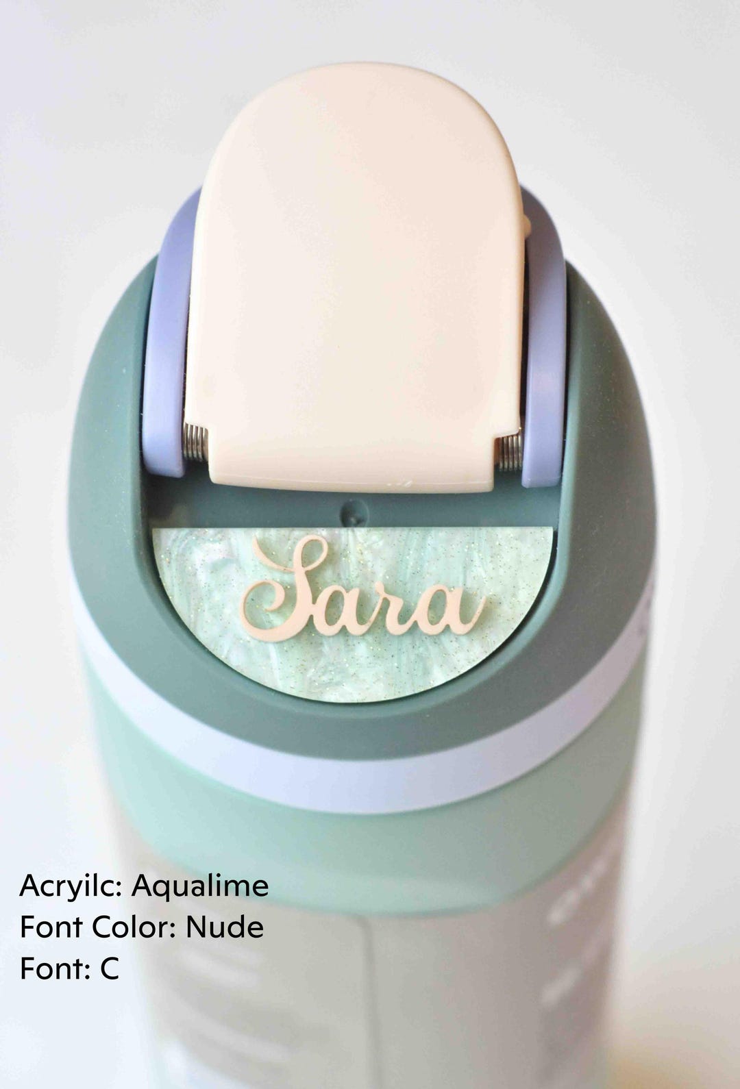 Owala Name Plate Freesip Custom Name Glitter Solid Colors 16/19/24/32 ...