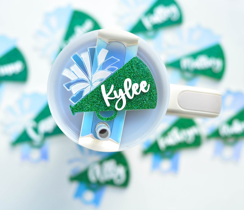 Cheer Stanley Name Plates Lid Toppers Cup Accessories Personalized ...