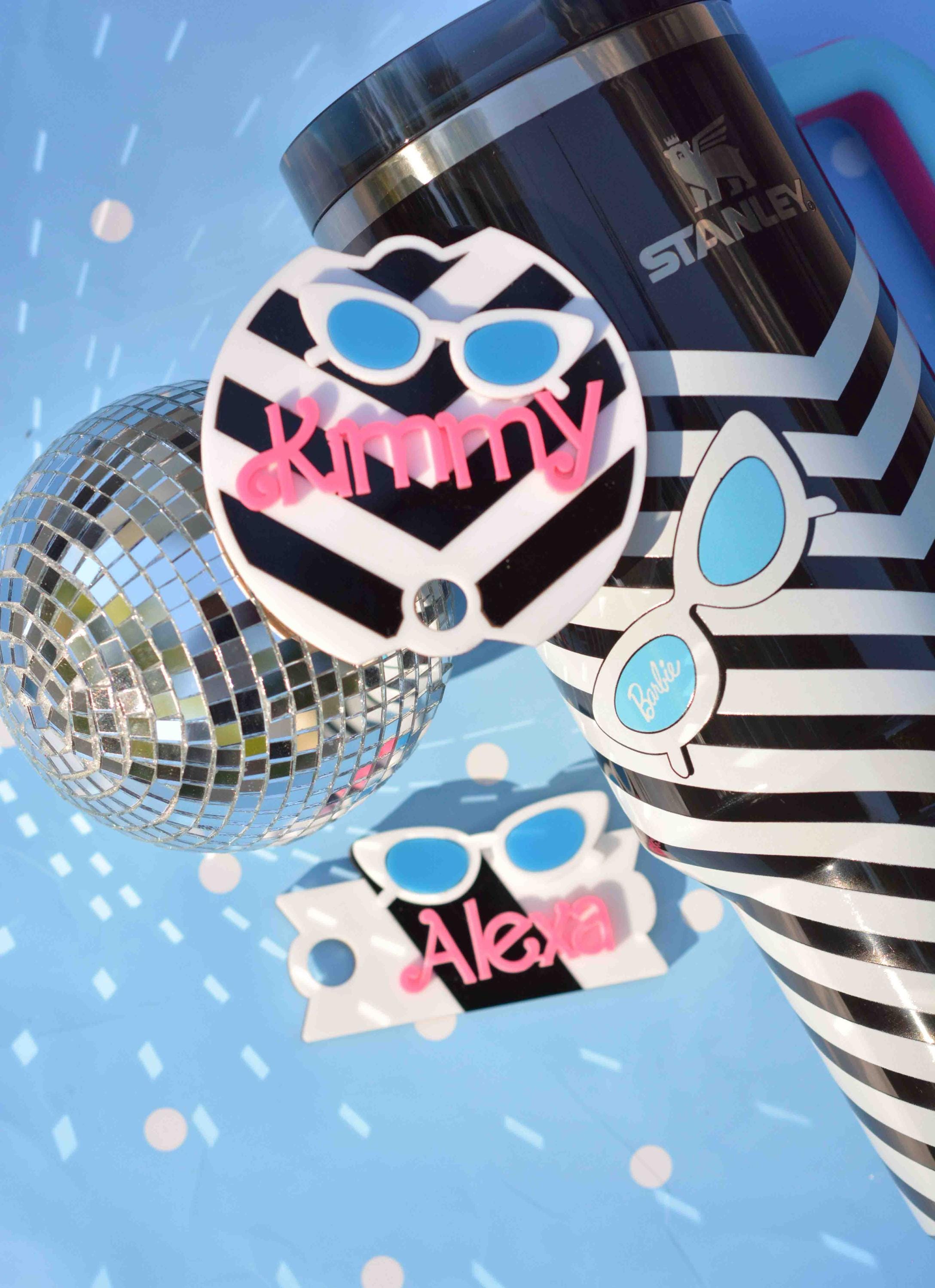 Superstar Hot Pink and Purple Gradient Stanley Name Plates Lid Toppers ...
