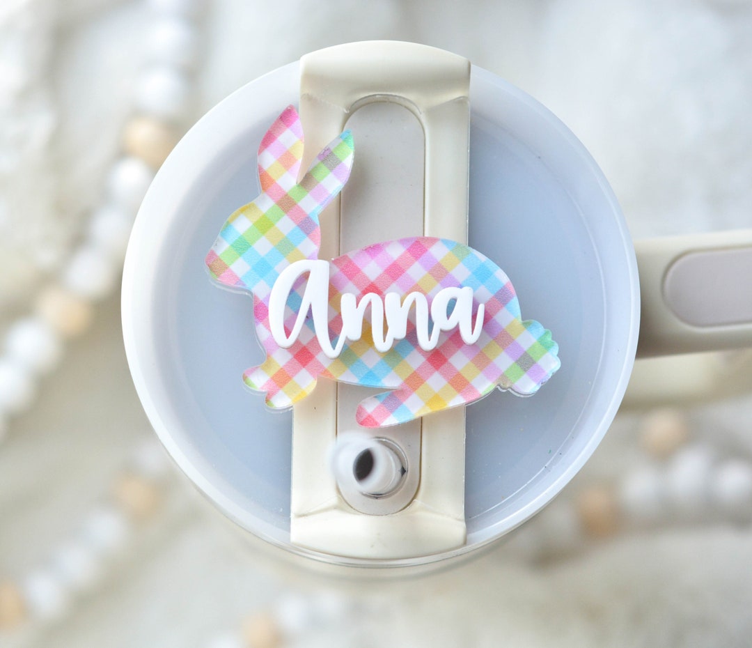 Easter Bunny Stanley Name Plates Lid Toppers Cup Accessories ...