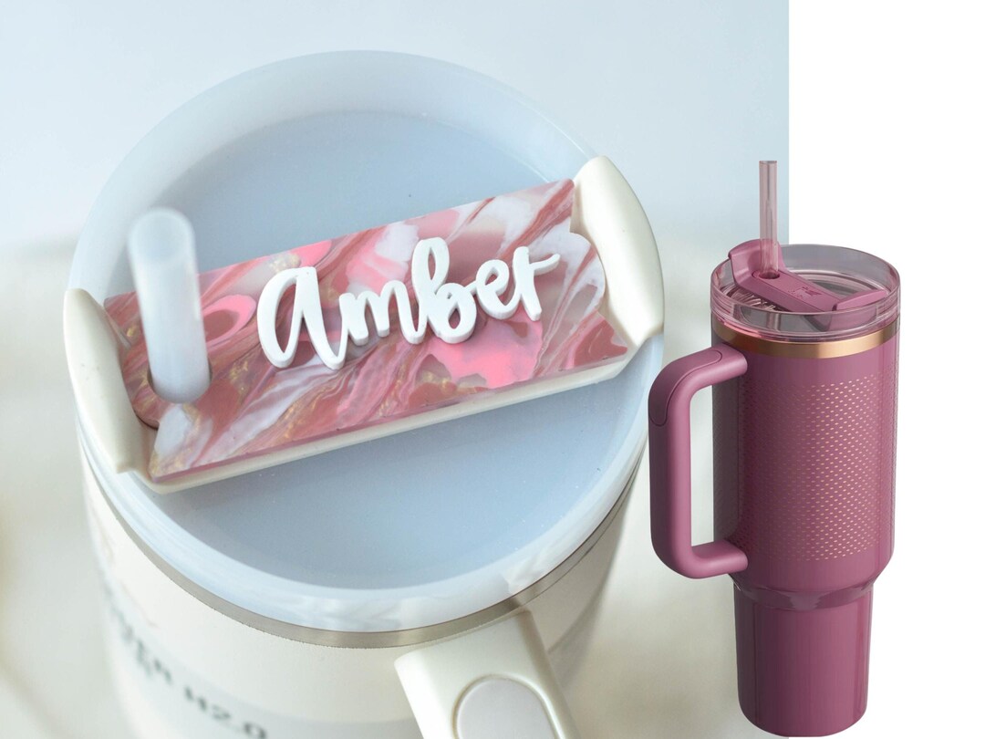 Stanley and Calia Red Nectar Topper Tumbler Name Tag Accessories Lid ...