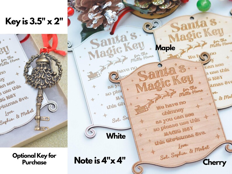 Santa's Magic Key and Note for Home With No Chimney, Note to Santa From ...