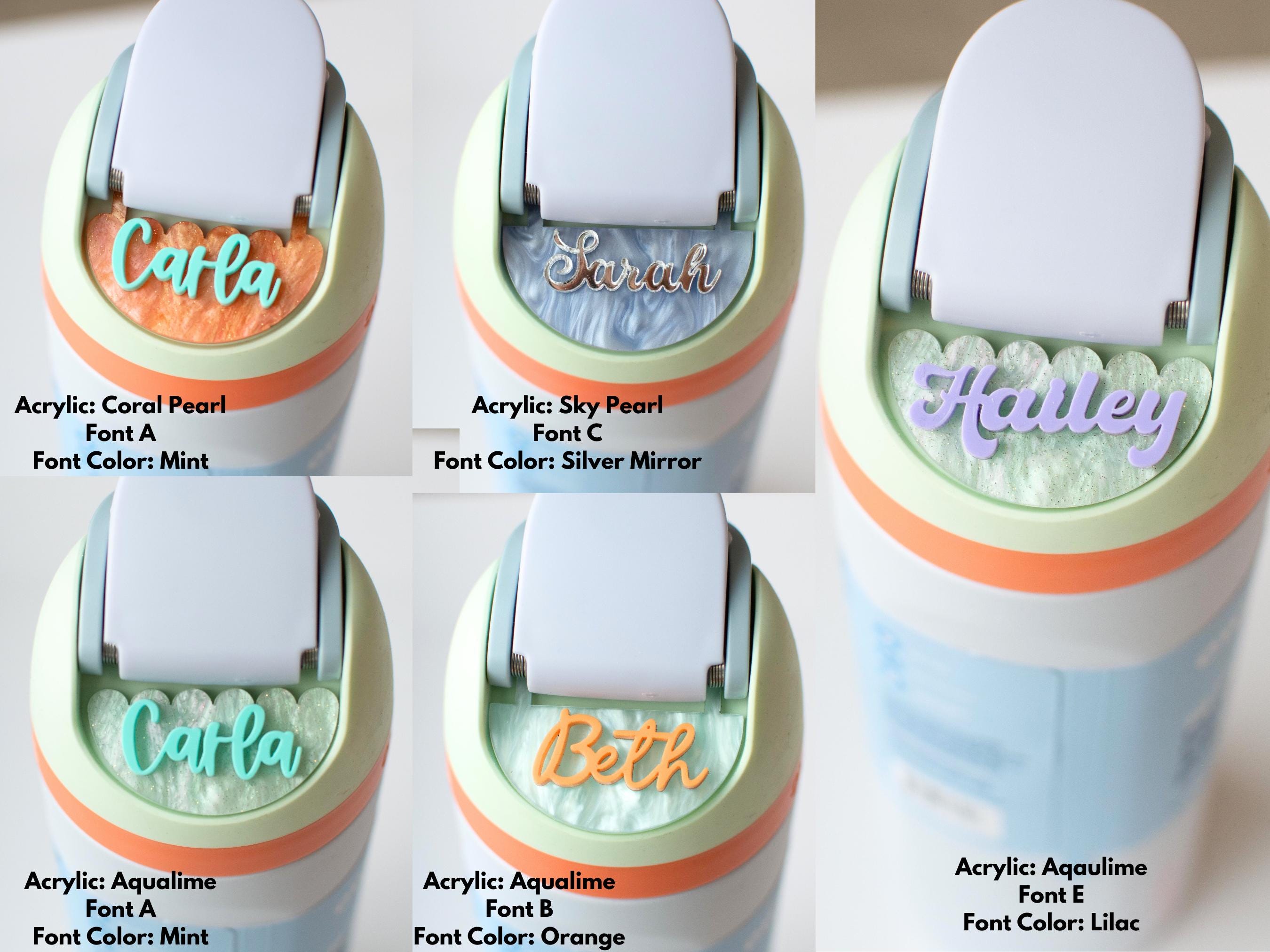 Owala Name Plate Freesip Custom Name Pink Purple Mint 16/19/24/32/40oz ...
