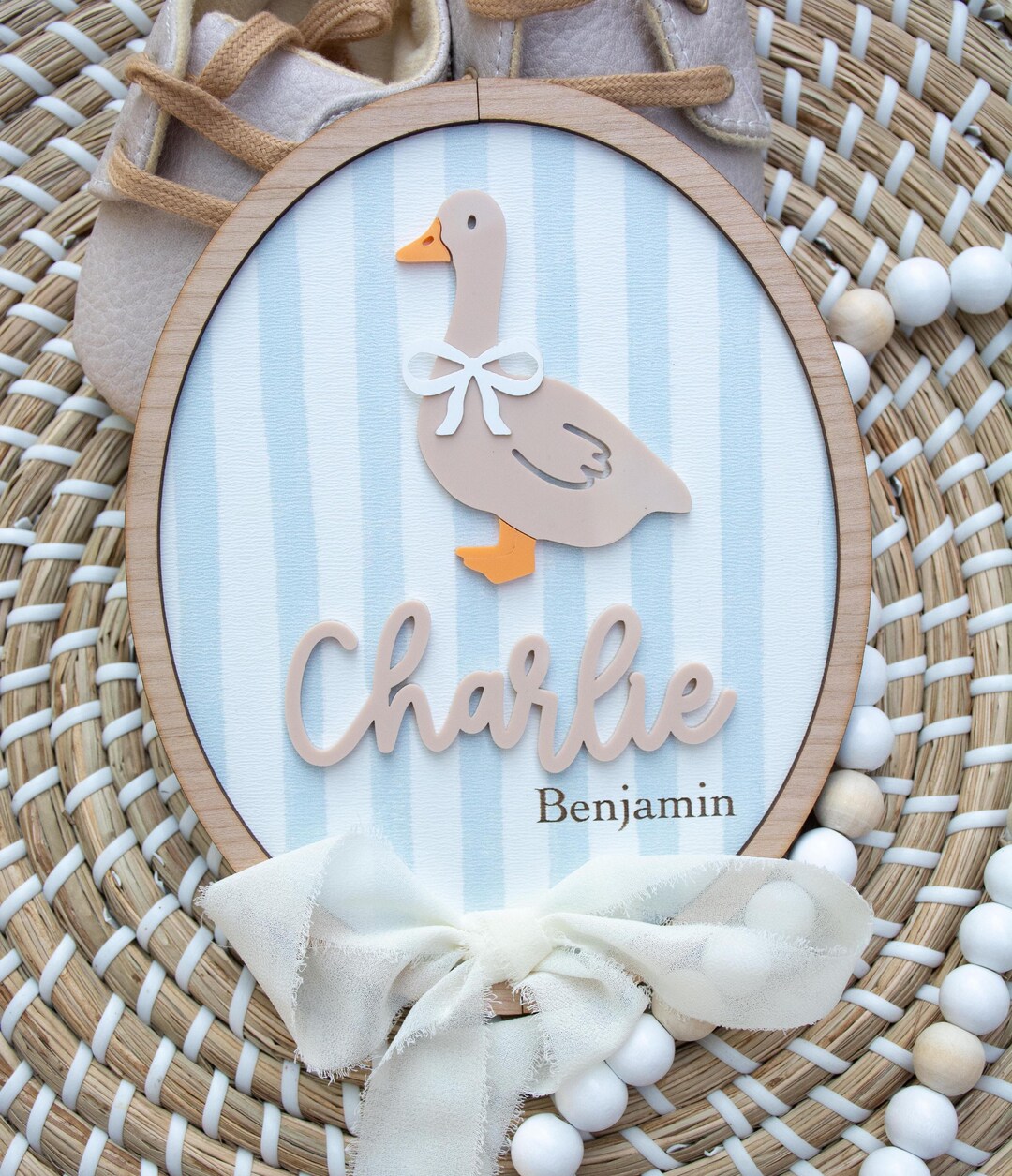 One Silly Goose Birth Announcement Sign for Hospital/ Custom Neutral ...