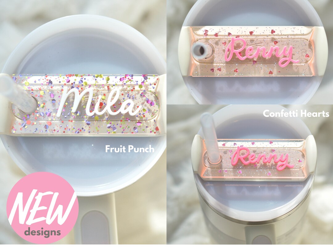 Stanley Name Plates Lid Toppers Hearts Valentine's Day Accessories ...