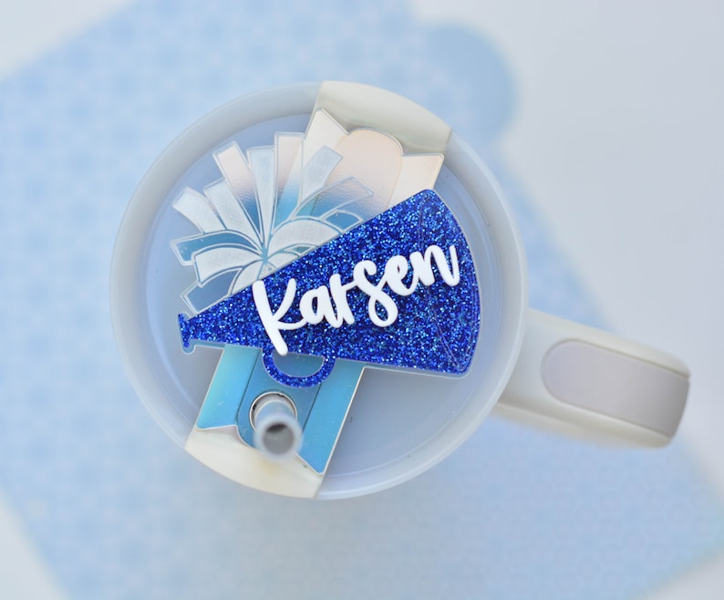 Cheer Stanley Name Plates Lid Toppers Cup Accessories Personalized ...