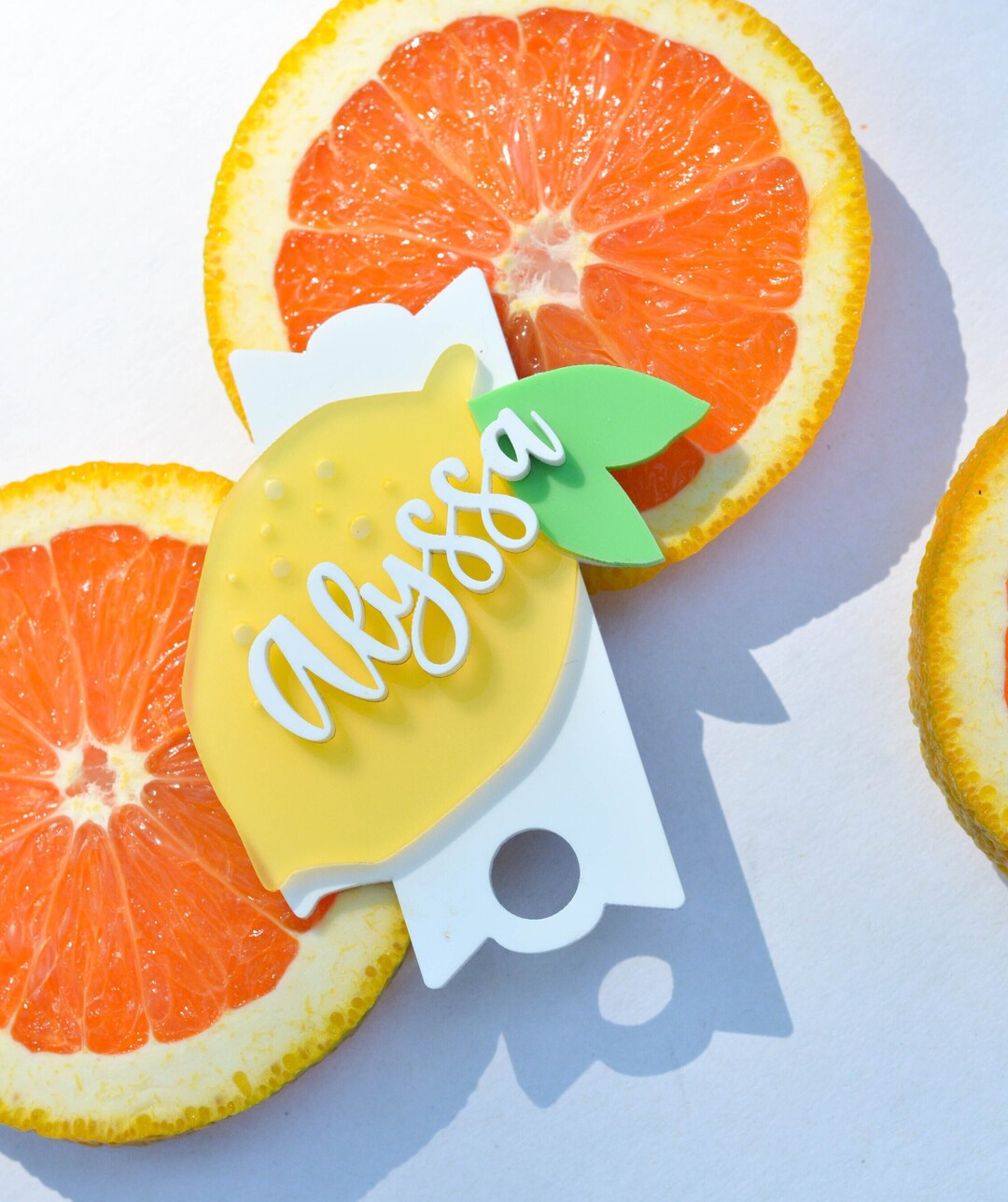 Lemon Summer Fruit Stanley Name Plates Lid Toppers Cup Accessories ...