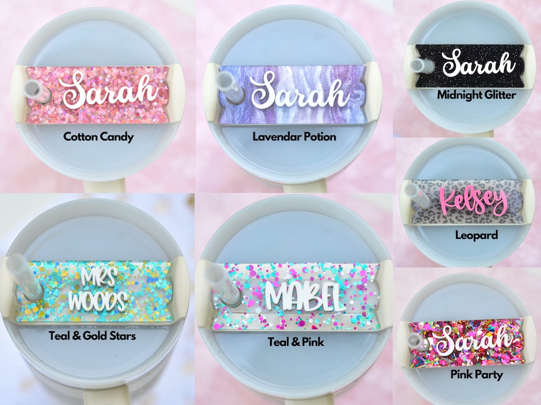 Stanley Name Plates Lid Toppers Cup Accessories Personalized Name Tag ...