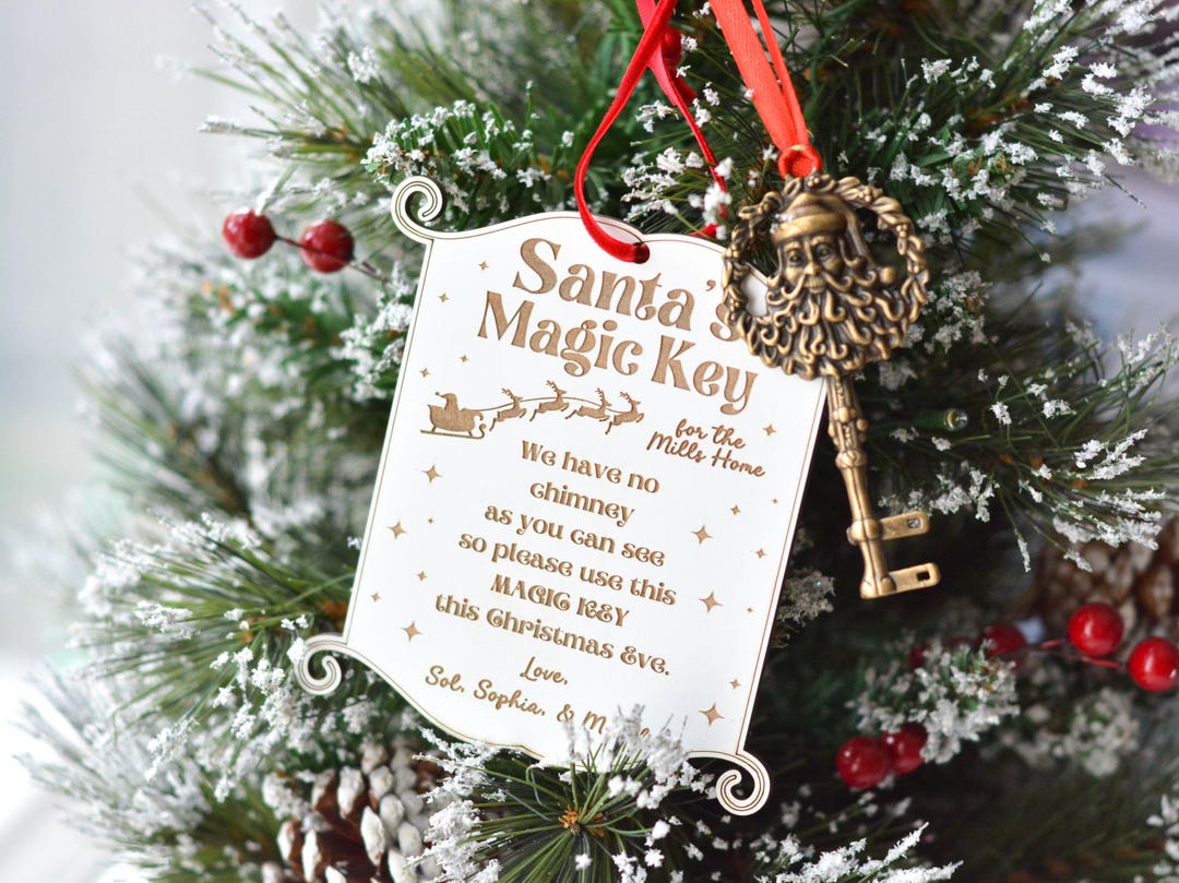 Santa's Magic Key and Note for Home With No Chimney, Note to Santa From ...