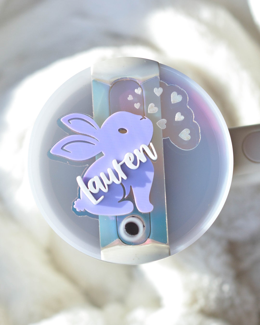 Easter Bunny Stanley Name Plates Lid Toppers Cup Accessories ...