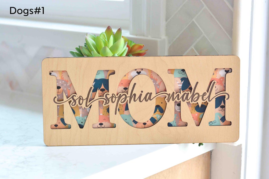 Mother's Day Gift, Personalized Mom Sign, Birthday Gift From Kids ...