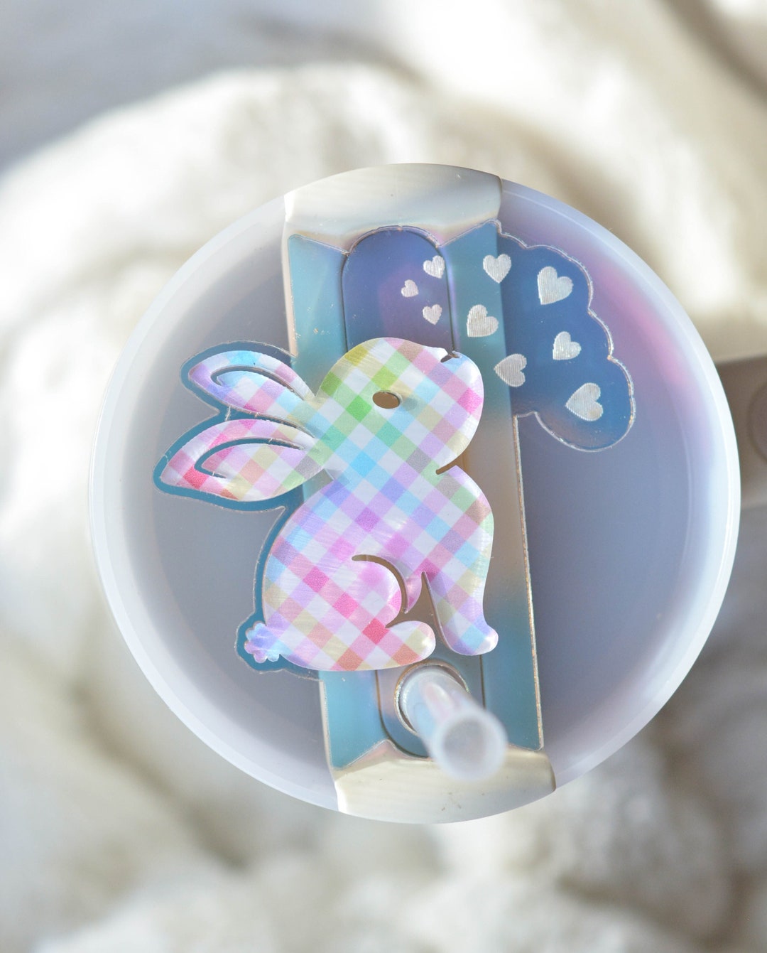 Easter Bunny Stanley Name Plates Lid Toppers Cup Accessories ...
