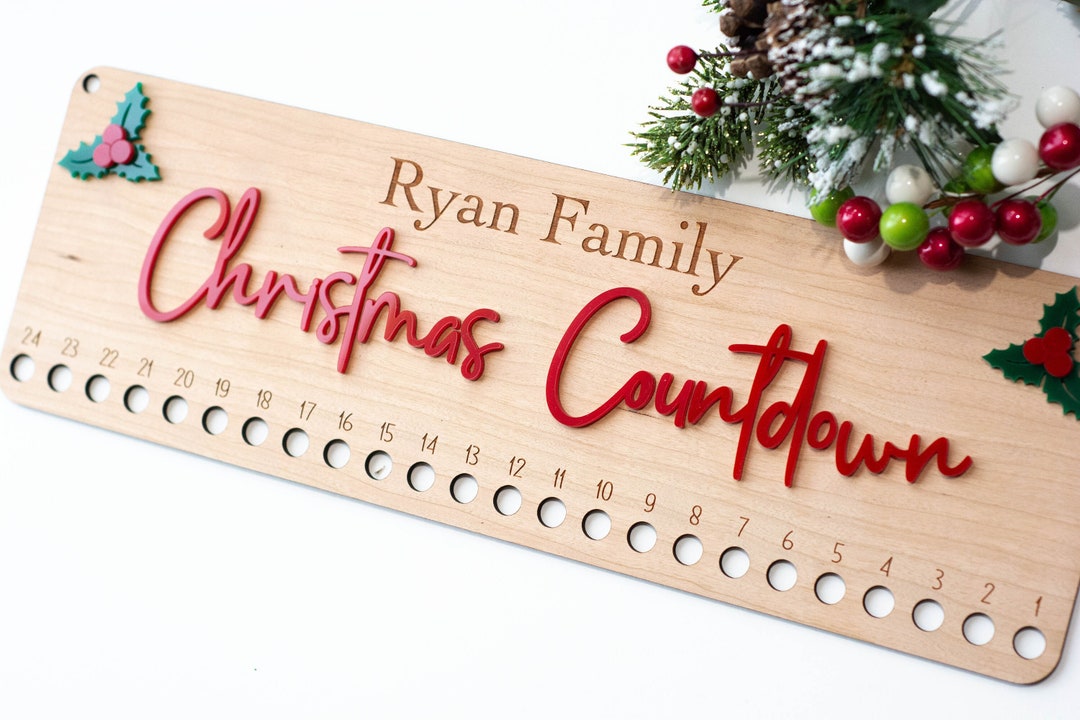 Candy Cane Christmas Countdown | Personalized Christmas Advent Calendar ...
