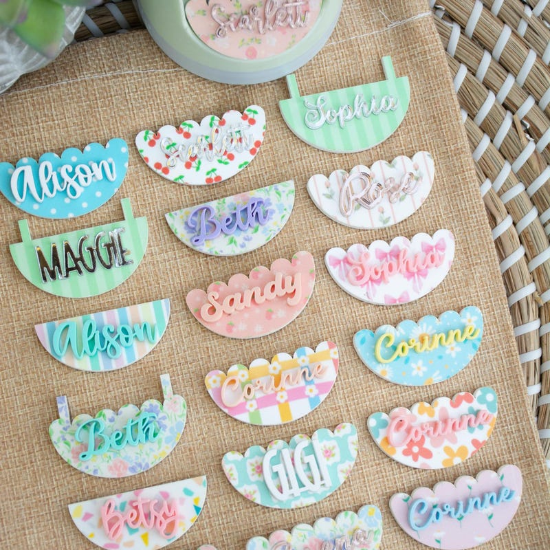 Floral Pastel Custom Name - Etsy