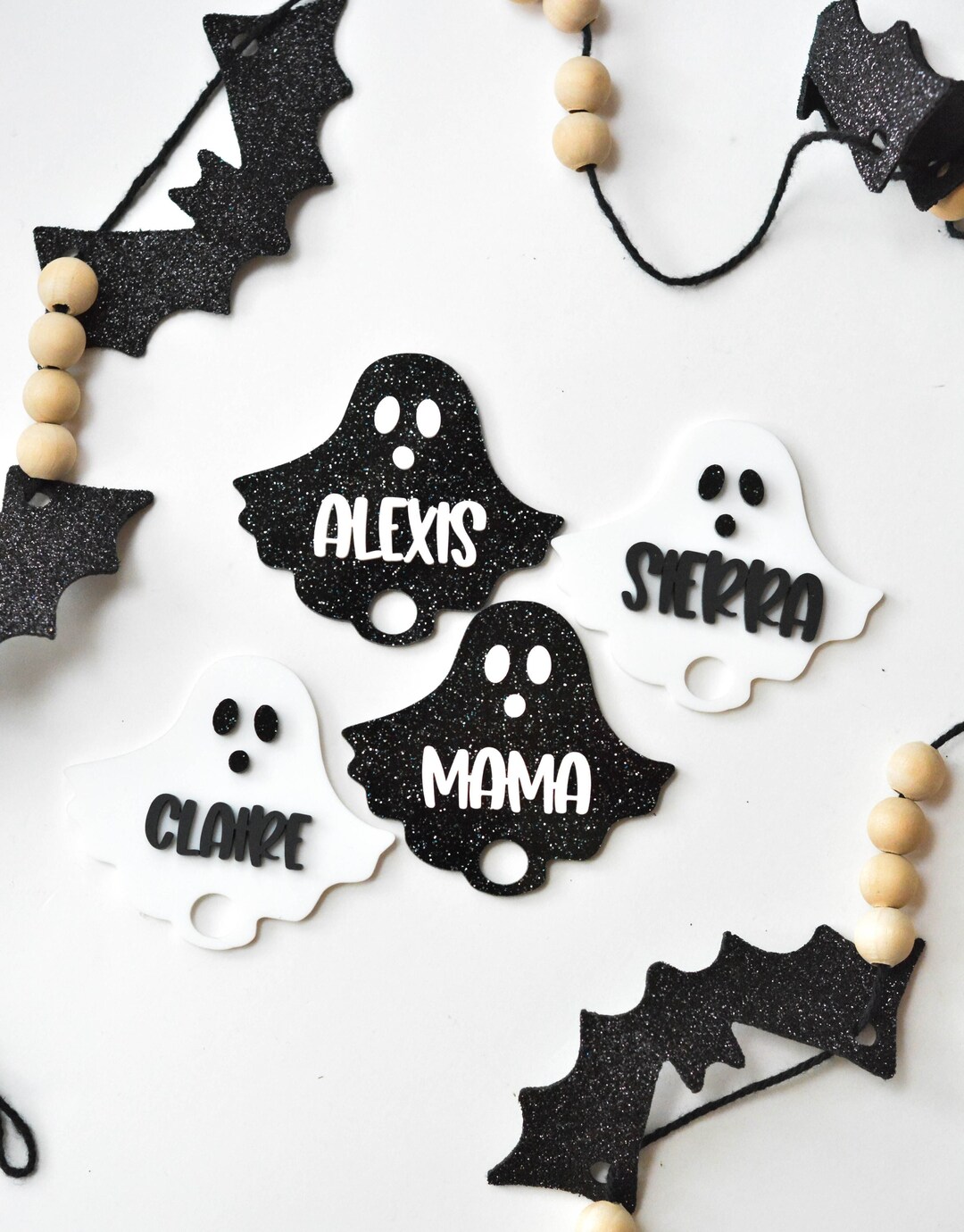 Halloween Ghost Stanley Name Plate Lid Toppers Fall Spooky Accessories ...