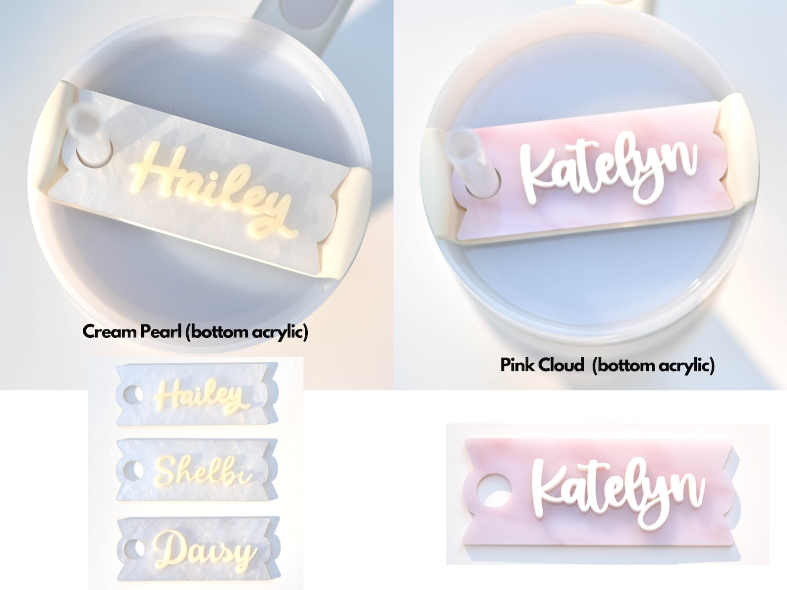 Stanley Name Plates Lid Toppers Cup Accessories Personalized Name Tag ...