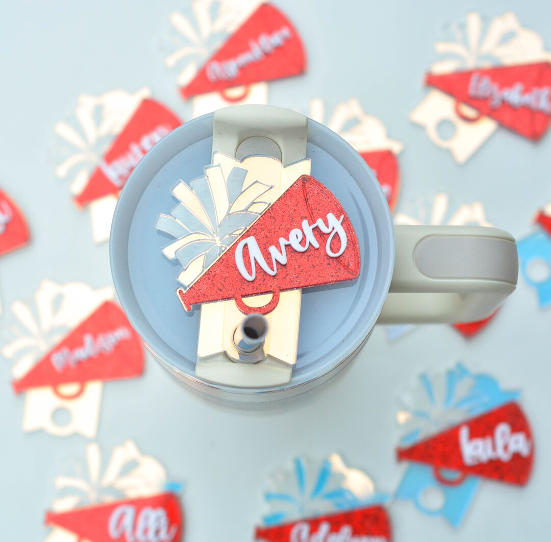 Cheer Stanley Name Plates Lid Toppers Cup Accessories Personalized ...