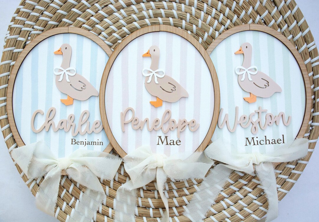One Silly Goose Birth Announcement Sign for Hospital/ Custom Neutral ...