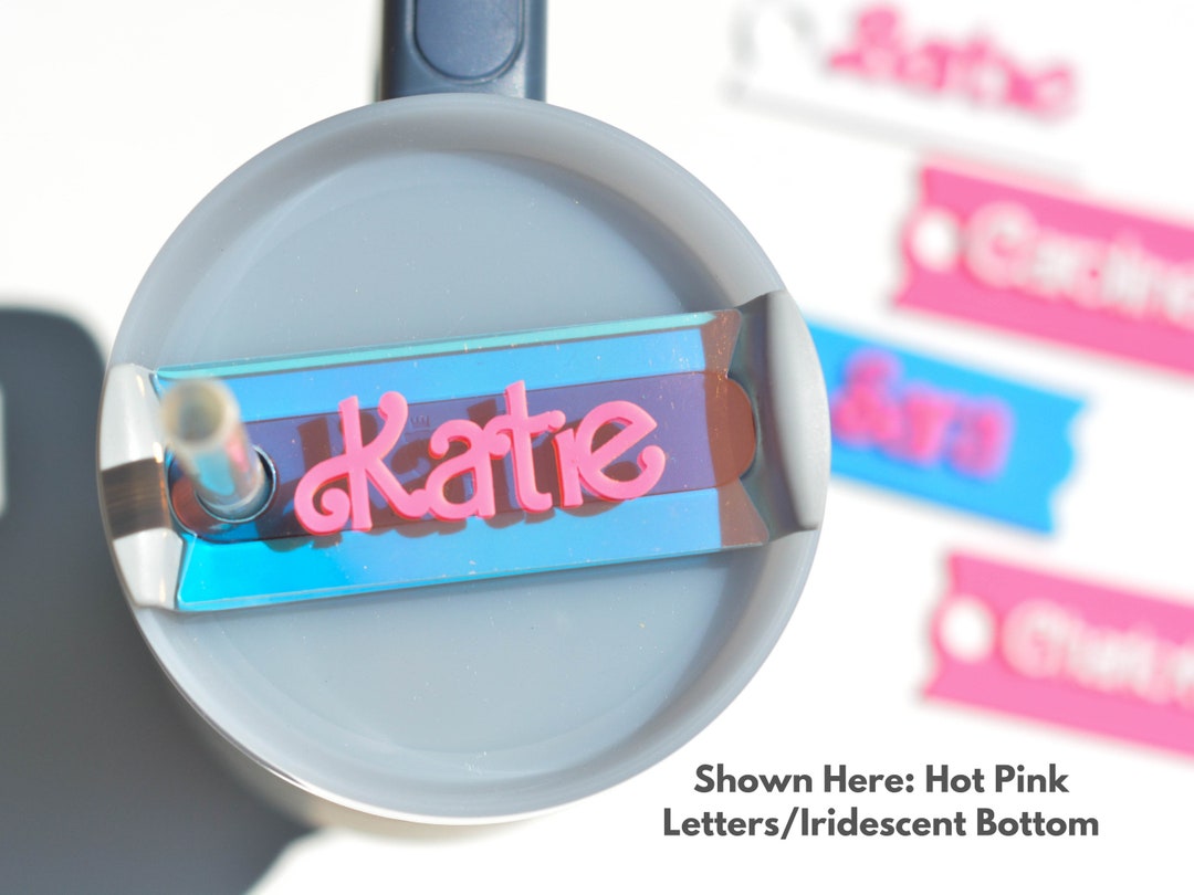 Stanley Name Plates Lid Toppers Cup Accessories Pink Blue Personalized ...