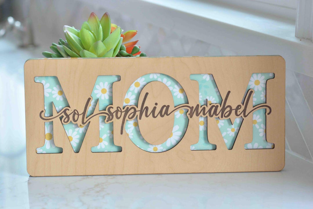 Mother's Day Gift, Personalized Mom Sign, Birthday Gift From Kids ...