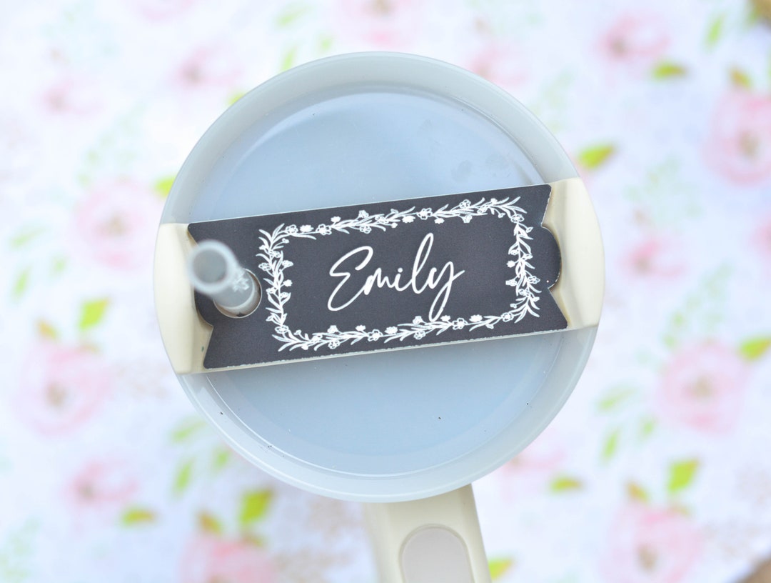 Stanley Name Plates Engraved Lid Toppers Cup Accessories Personalized ...