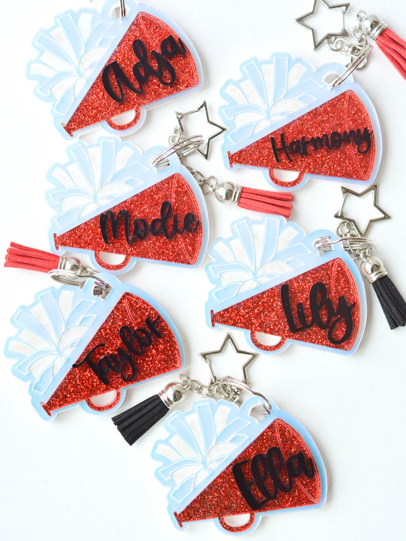 Cheer Team Gifts, Personalized Cheerleader Keychains, Custon Cheer Team ...