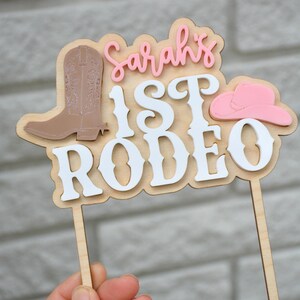 Personalized First Rodeo Themed Cake Topper for Birthday Cowboy Western ...