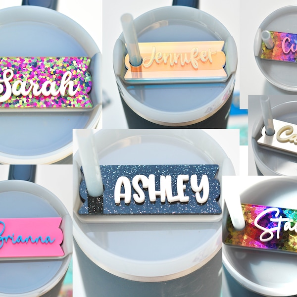 Stanley Tumbler Top Name Tag - Etsy