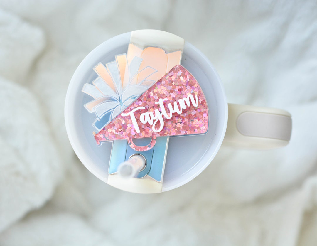 Cheer Stanley Name Plates Lid Toppers Accessories Personalized ...
