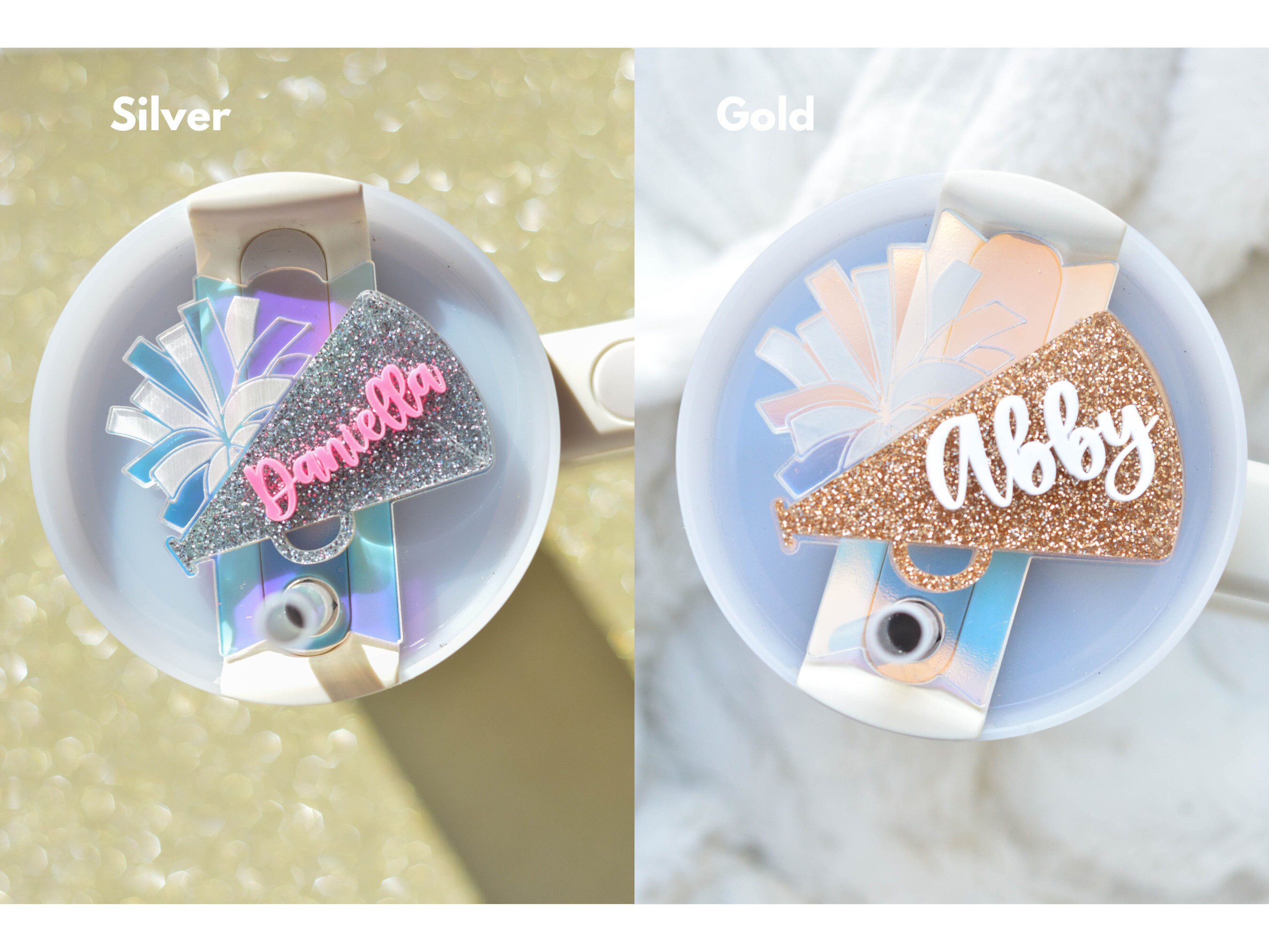 Cheer Stanley Name Plates Lid Toppers Cup Accessories Personalized ...