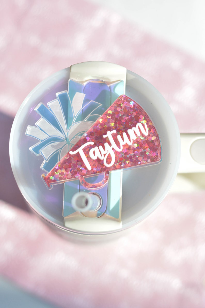 Cheer Stanley Name Plates Lid Toppers Cup Accessories Personalized ...