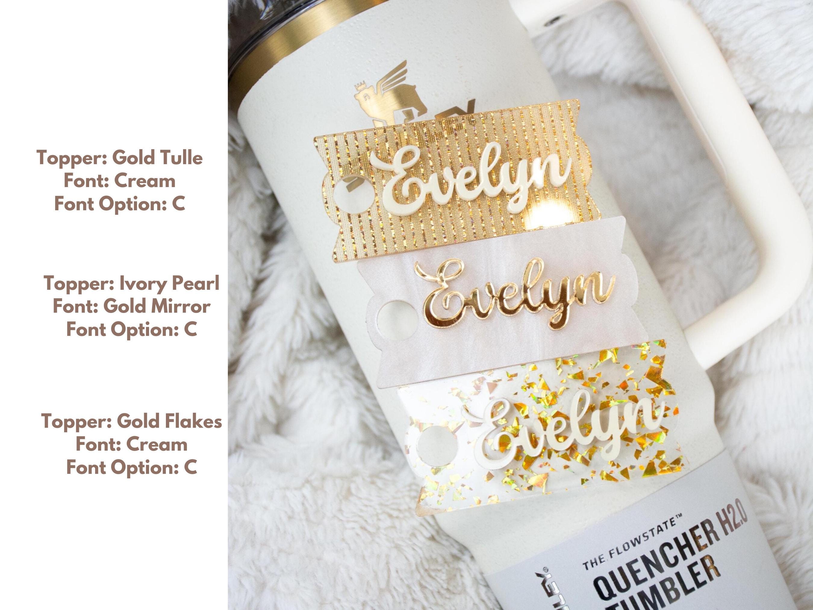 Starlight Shimmer Stanley Name Plates Lid Toppers Cup Accessories ...