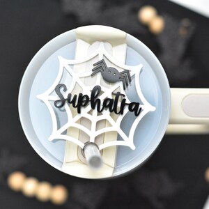 Halloween Ghost Stanley Name Plate Lid Toppers Fall Spooky Accessories ...