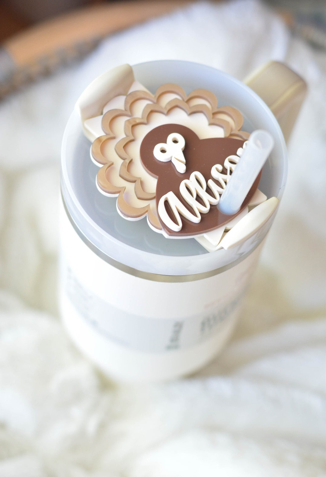 Thanksgiving Turkey Stanley Name Plates Lid Toppers Cup Accessories ...