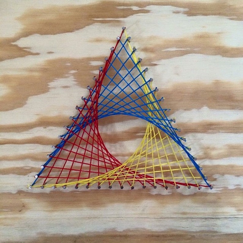 Mathematical Triangle String Art | Etsy