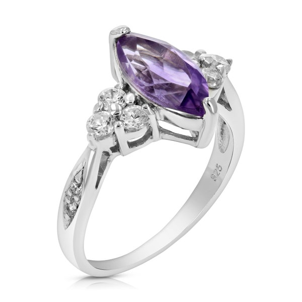Purple Amethyst Ring - Etsy