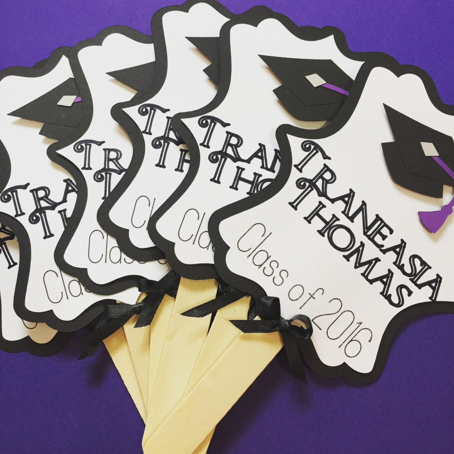 Graduation Paper Fans, Graduation Fan Favor, Graduation Favor, Class of ...