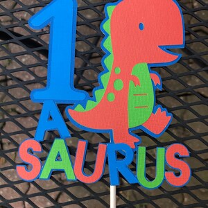 Dinosaur Cake Topper, Oneasaurus, Birthday One Cake Topper, Dino ...