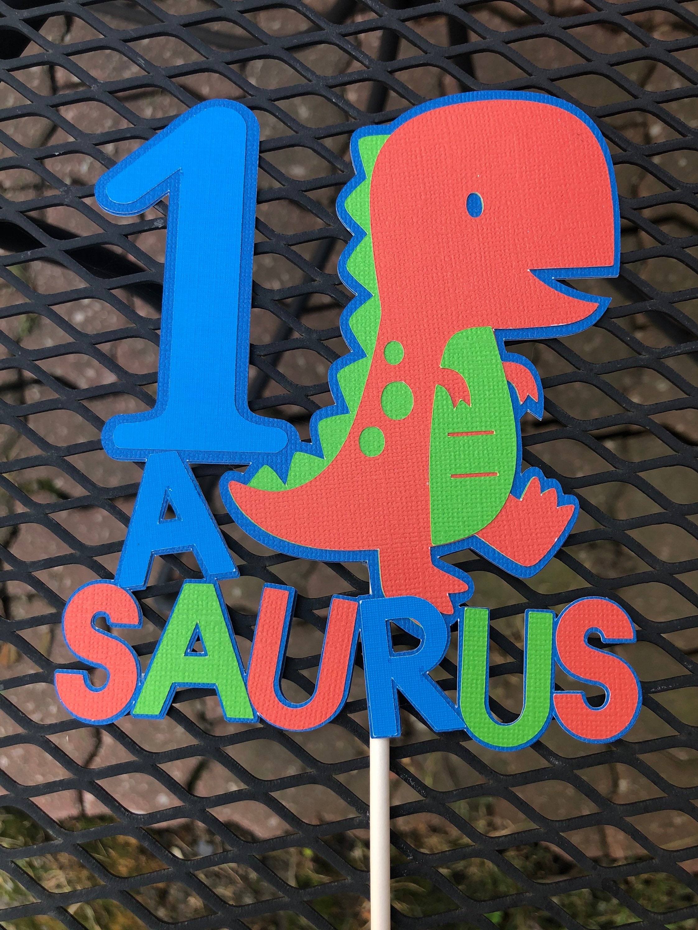 Dinosaur Cake Topper Oneasaurus Birthday One Cake Topper | Etsy