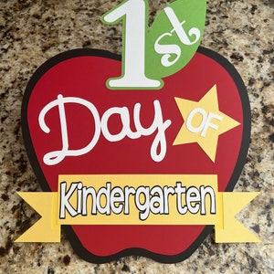 First Day of Preschool - Pre K Sign - Kindergarten Sign - First Day ...