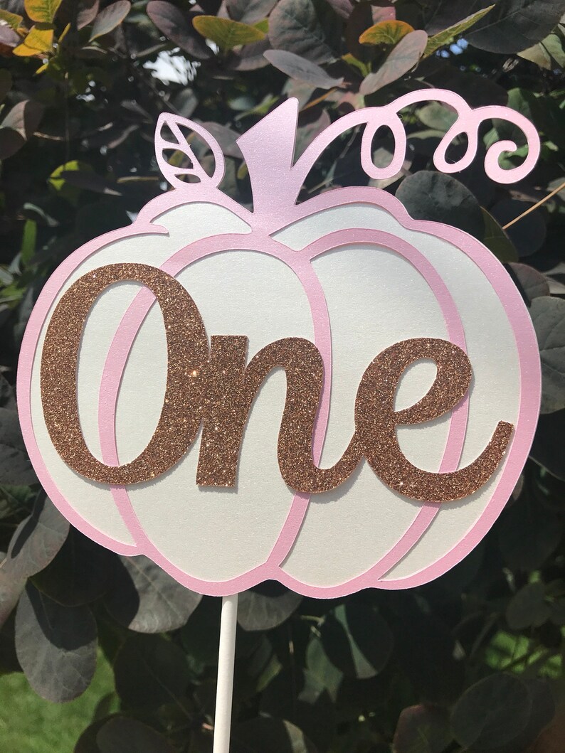 Pumpkin First Birthday Little Pumpkin Cake Topper Pink and | Etsy