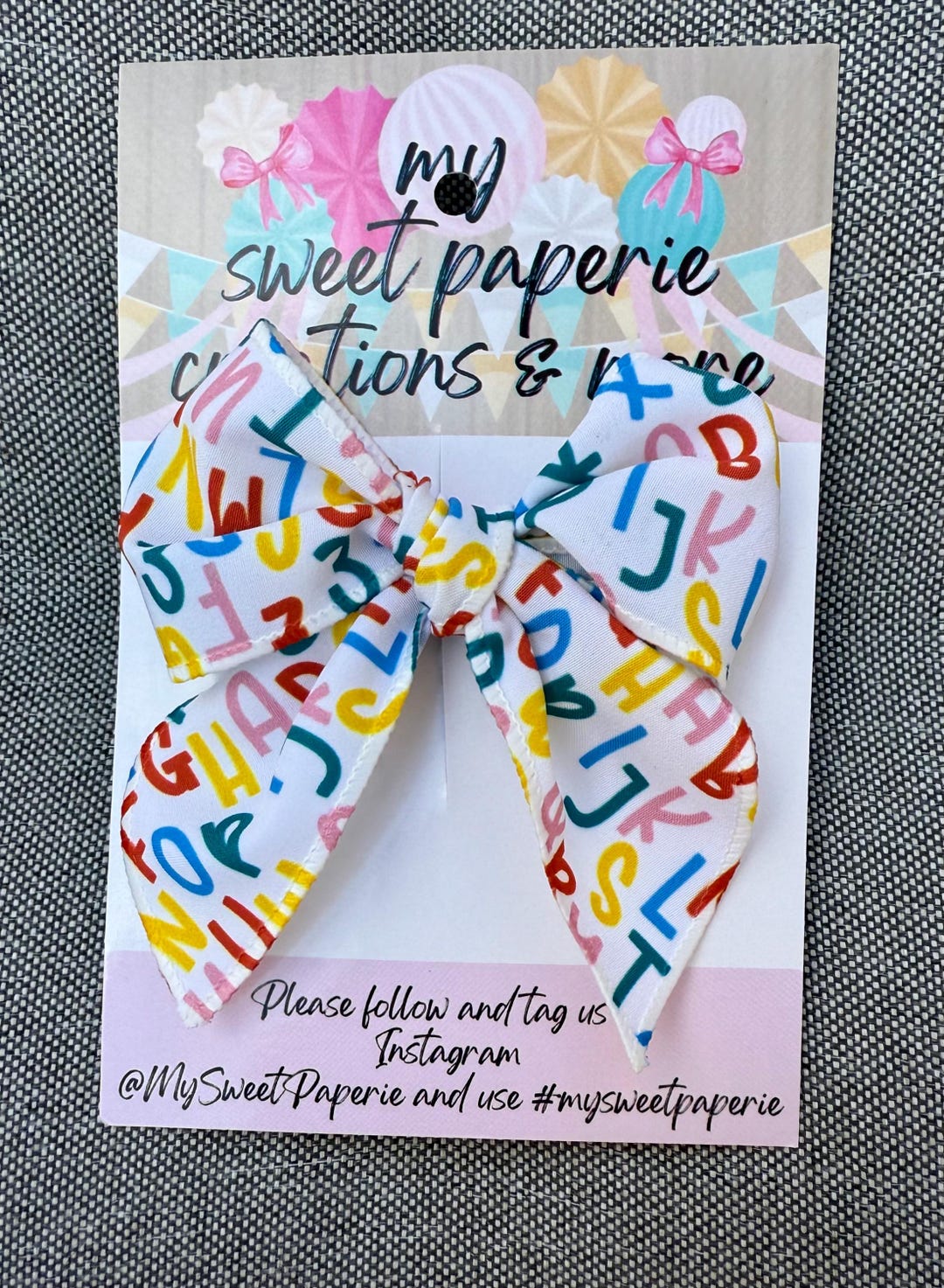 First Day of School Hair Bow, School Hair Bow, Alphabet Hair Bow ...