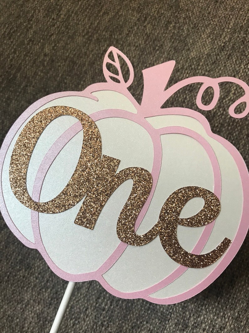 Pumpkin First Birthday Little Pumpkin Cake Topper Pink and | Etsy