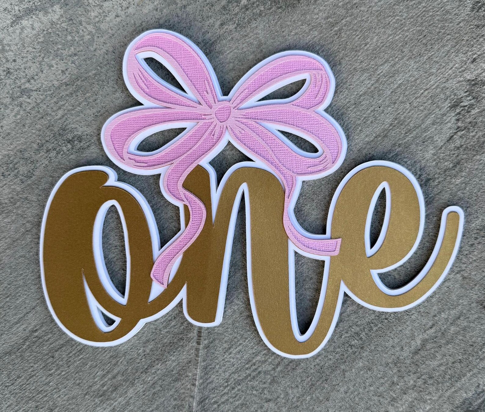 First Birthday Cake Topper, Coquette Cake Topper, Bowtiful One ...