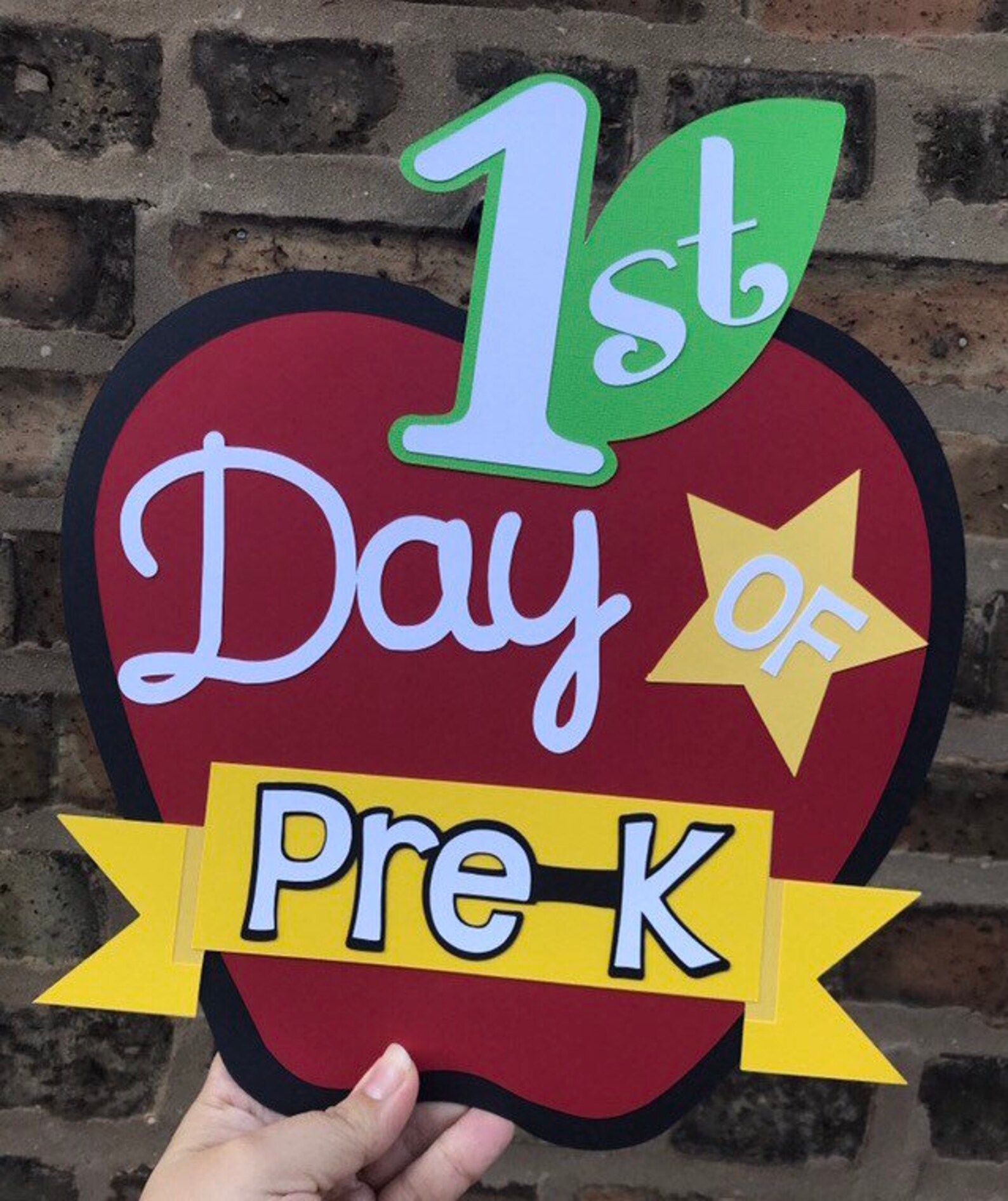 First Day of Preschool - Pre K Sign - Kindergarten Sign - First Day ...