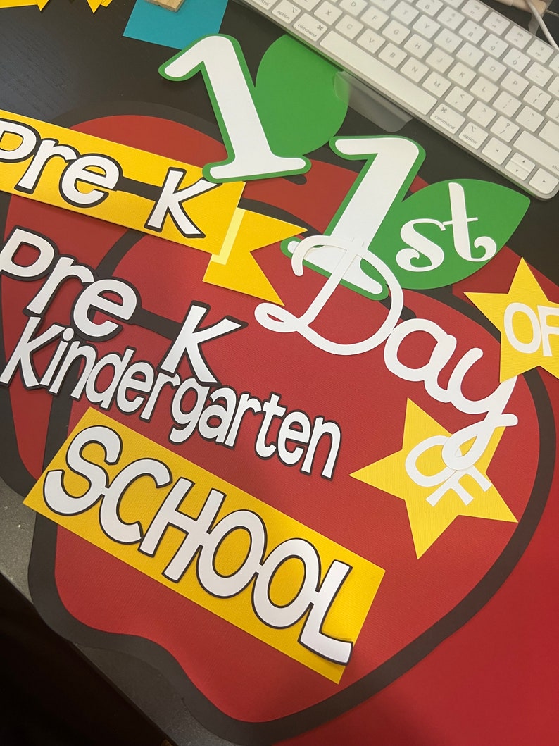 First Day of Kindergarten, First Day of School, Back to School Sign, - Etsy