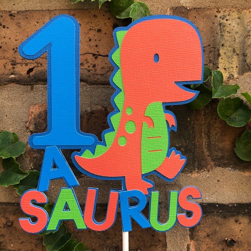 Dinosaur Cake Topper Oneasaurus Birthday One Cake Topper - Etsy