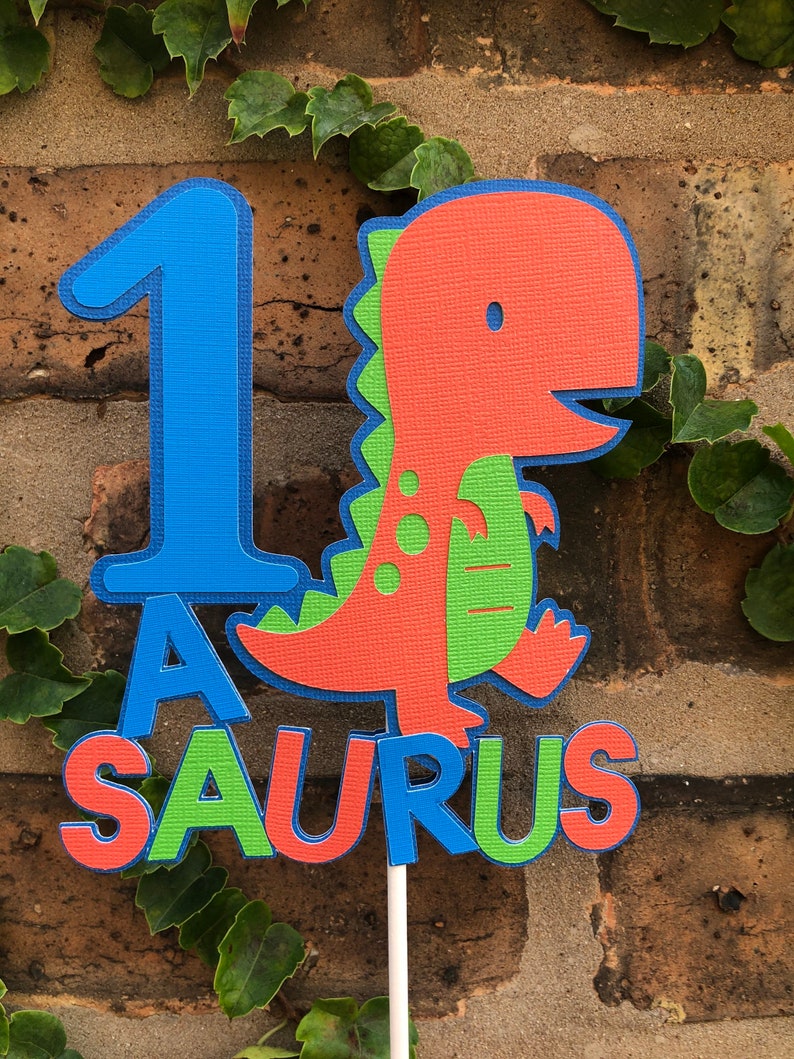 Dinosaur Cake Topper Oneasaurus Birthday One Cake Topper | Etsy